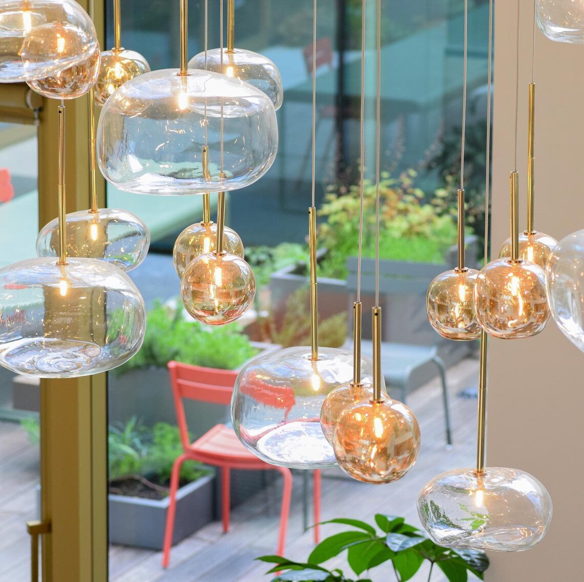 Modern-staircase-lights-dining-chandelier-cielo CHANDELIER Irregular ...