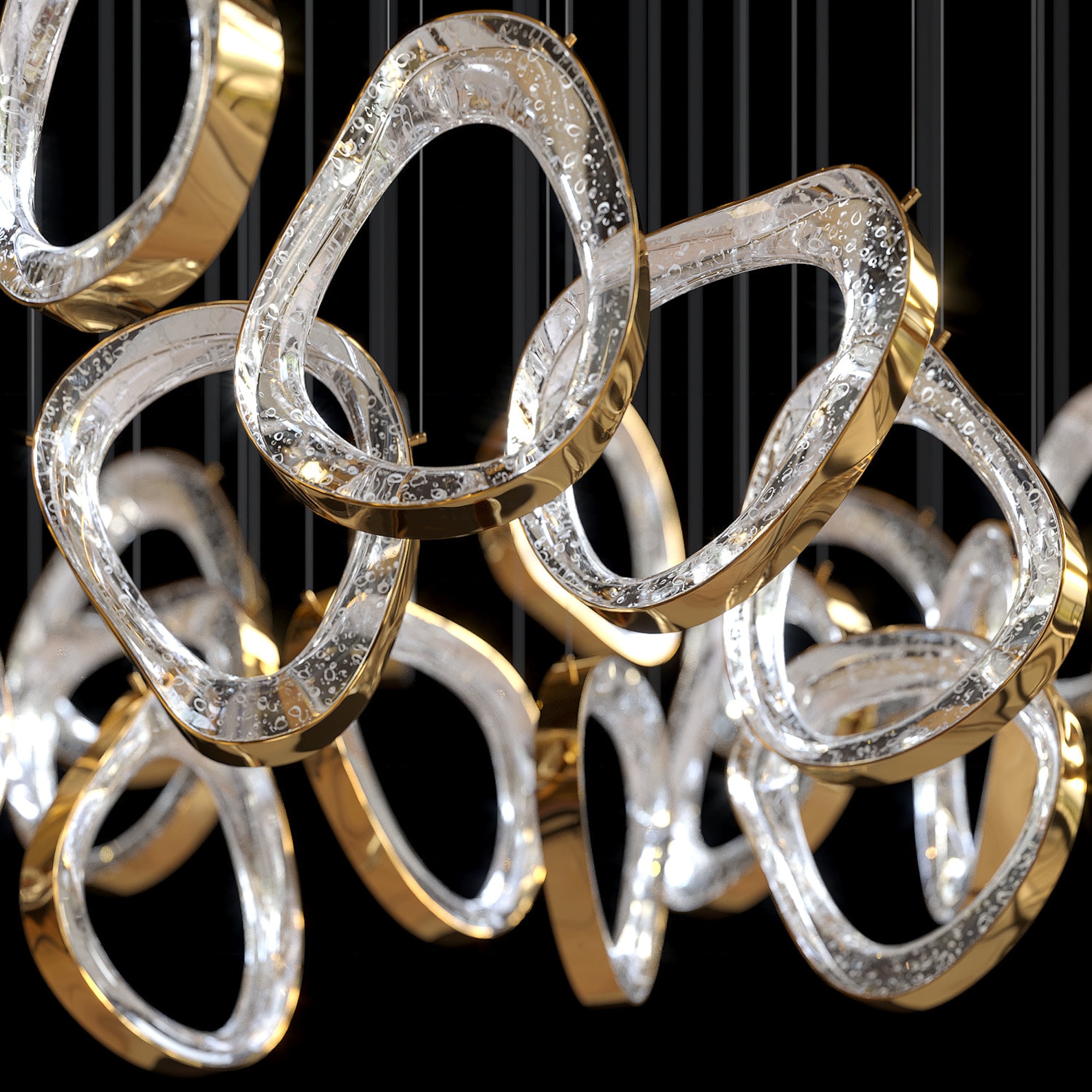 BEAUTIFUL STATEMENT CHANDELIER, Modern Entry Chandelier, Murano Art ...