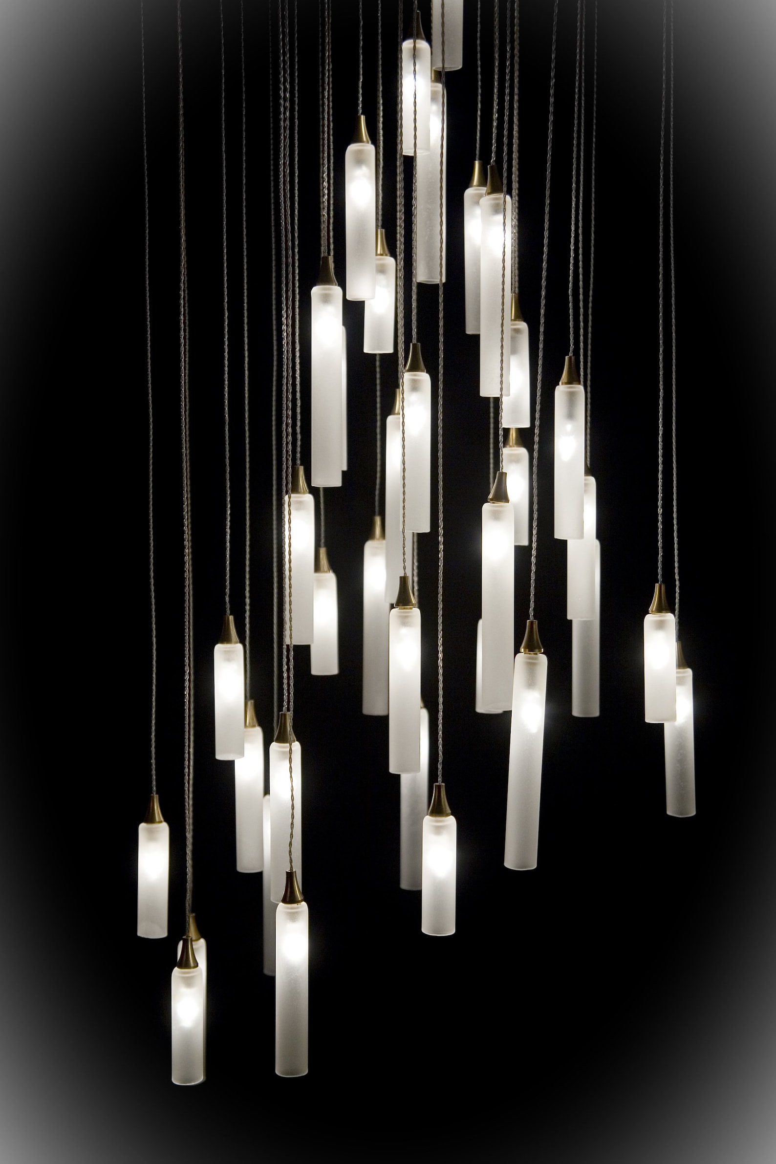Blown-glass-light Fixture, Modern-dining-lighting-led-rainfall ...