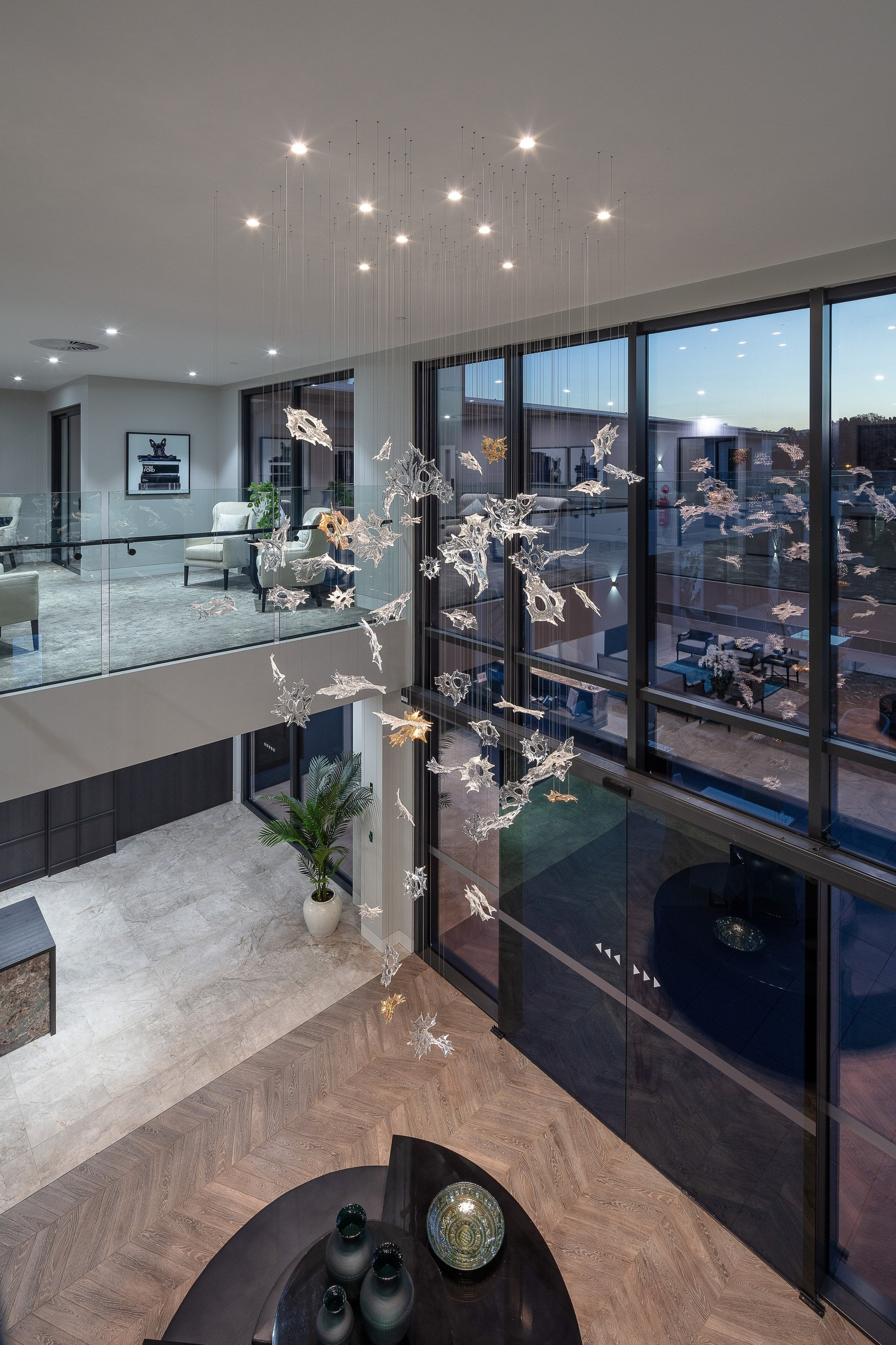 CUSTOM LARGE CHANDELIER Modern Entry Chandelier Murano Art - Etsy