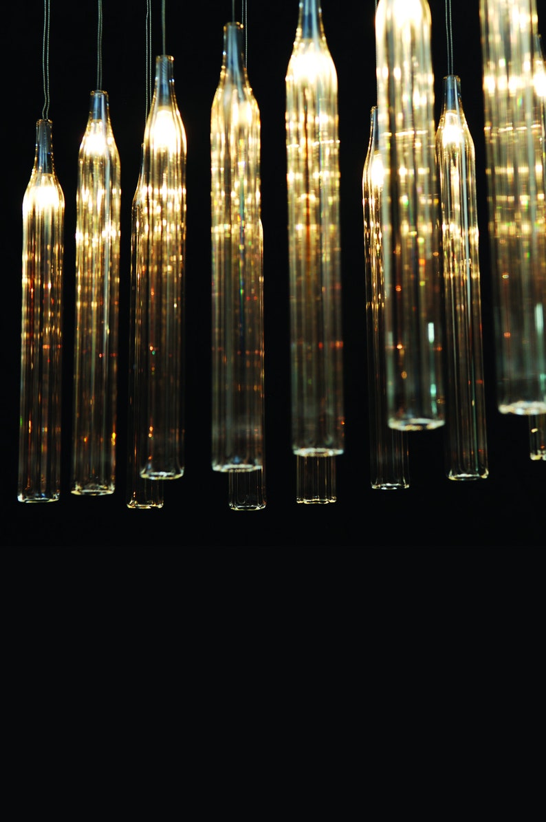 Long-glass-multi-pendant-lighting-cluster-alps CYLINDER - Contemporary ...