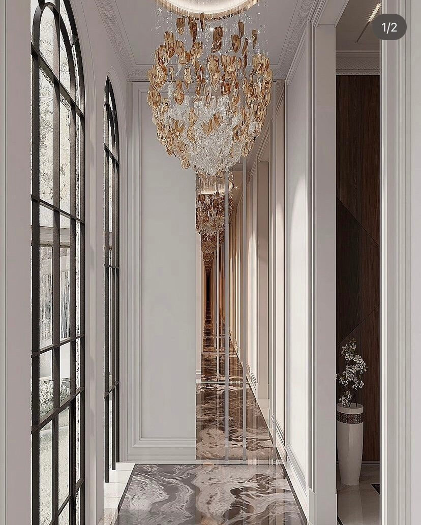 Statement-custom-glass Chandelier, Art Glass Murano, RAIN FOREST Modern ...
