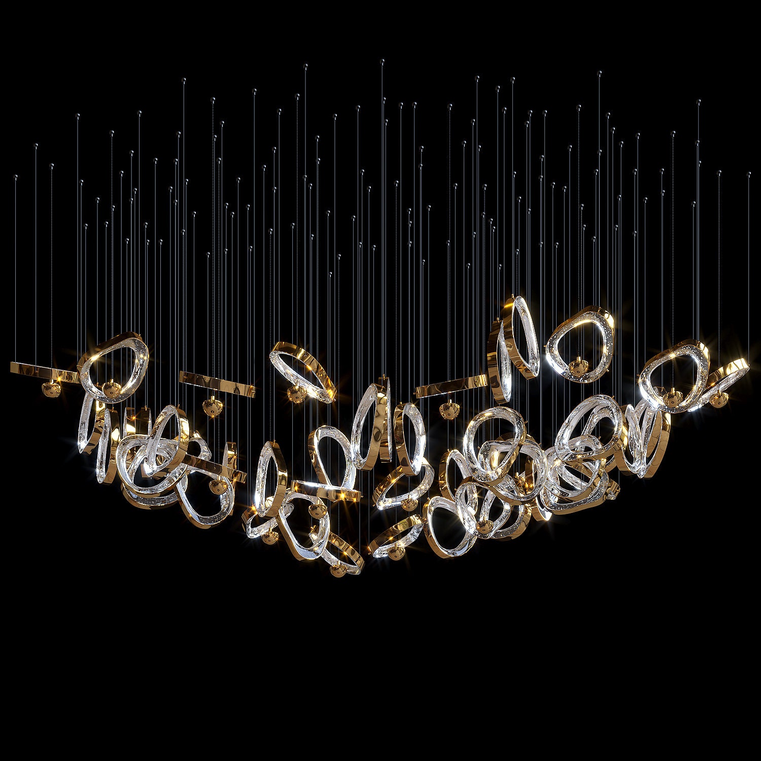 BEAUTIFUL STATEMENT CHANDELIER, Modern Entry Chandelier, Murano Art ...