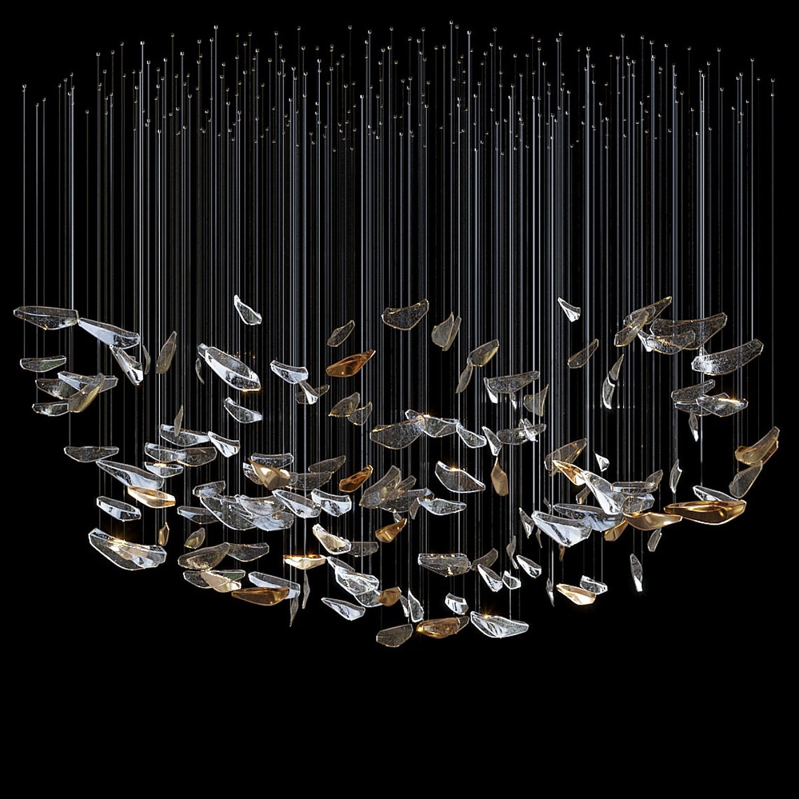 MURANO GLASS CHNDELIER Multi-pendant-lighting-custom-lighting, Long ...