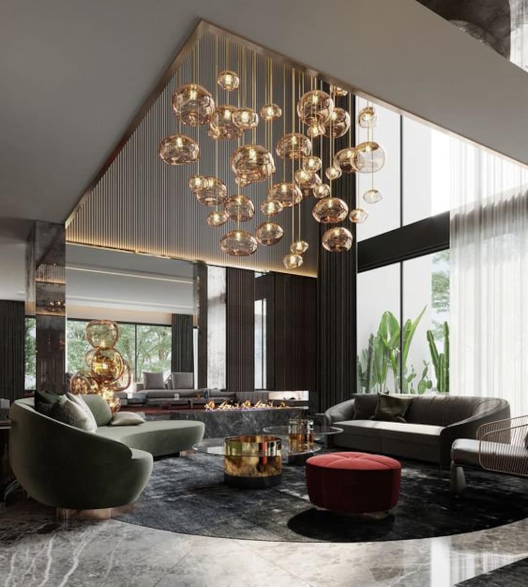 Modern-staircase-lighting Dining-pendant-lighting -CIELO CHANDELIER ...