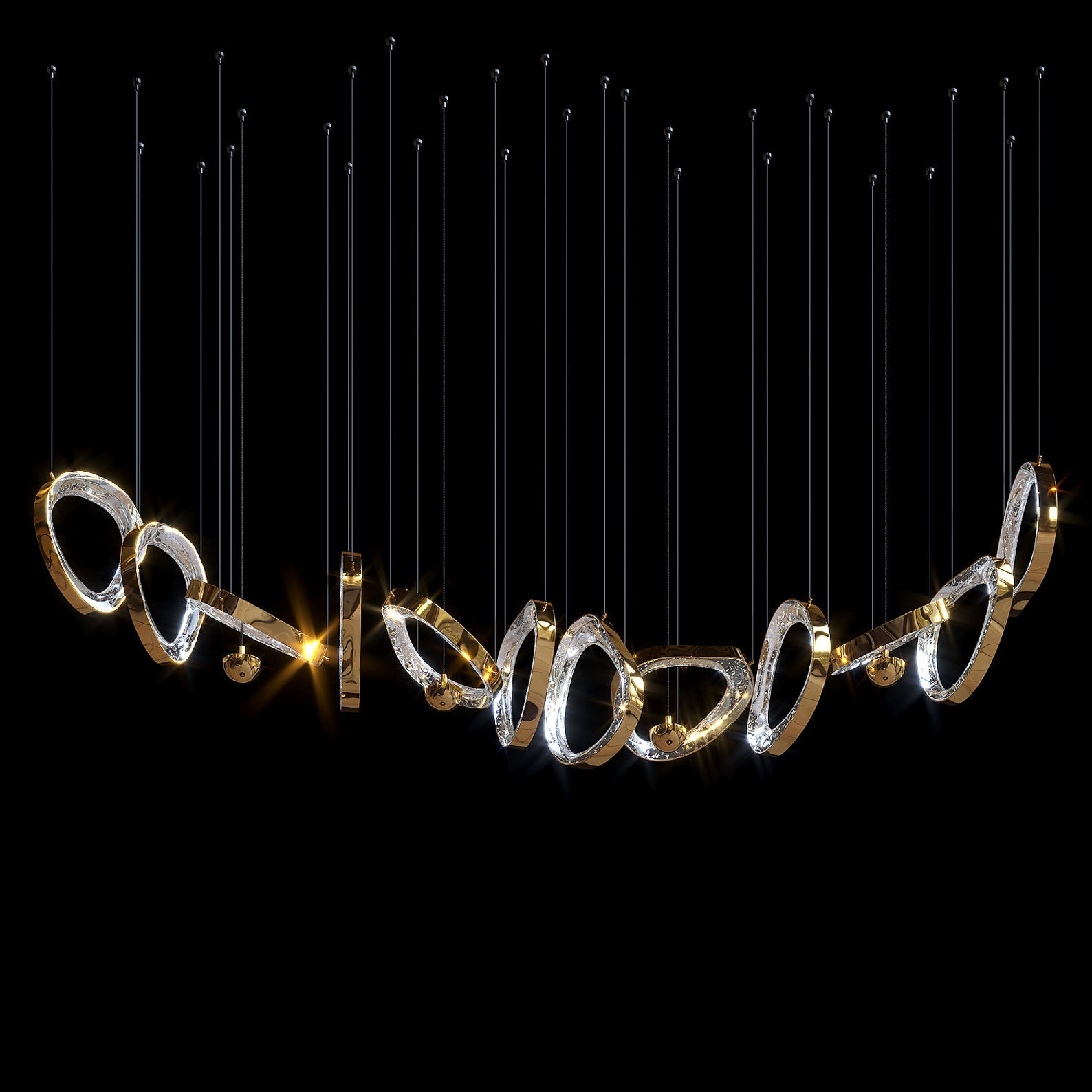BEAUTIFUL STATEMENT CHANDELIER, Modern Entry Chandelier, Murano Art ...