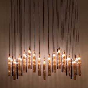 Long-glass-multi-pendant-lighting-cluster-alps CYLINDER - Contemporary ...