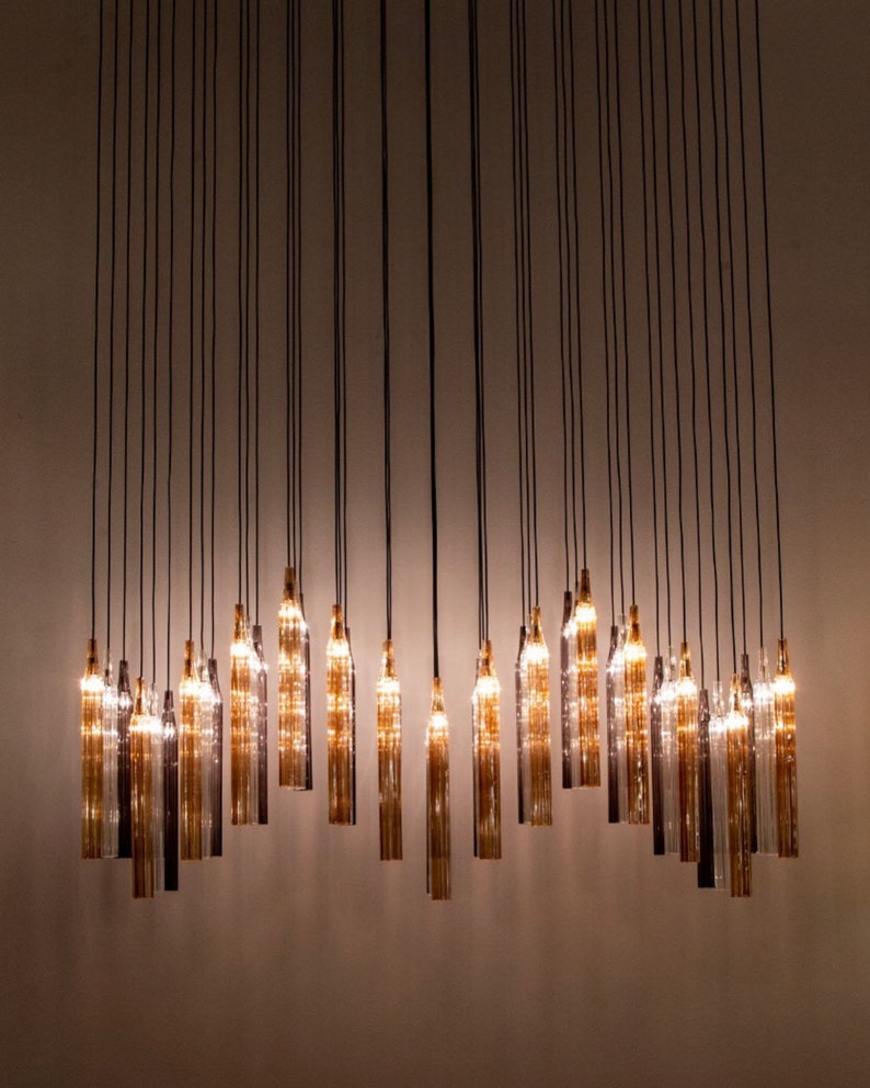 Long-glass-multi-pendant-lighting-cluster-alps CYLINDER - Contemporary ...