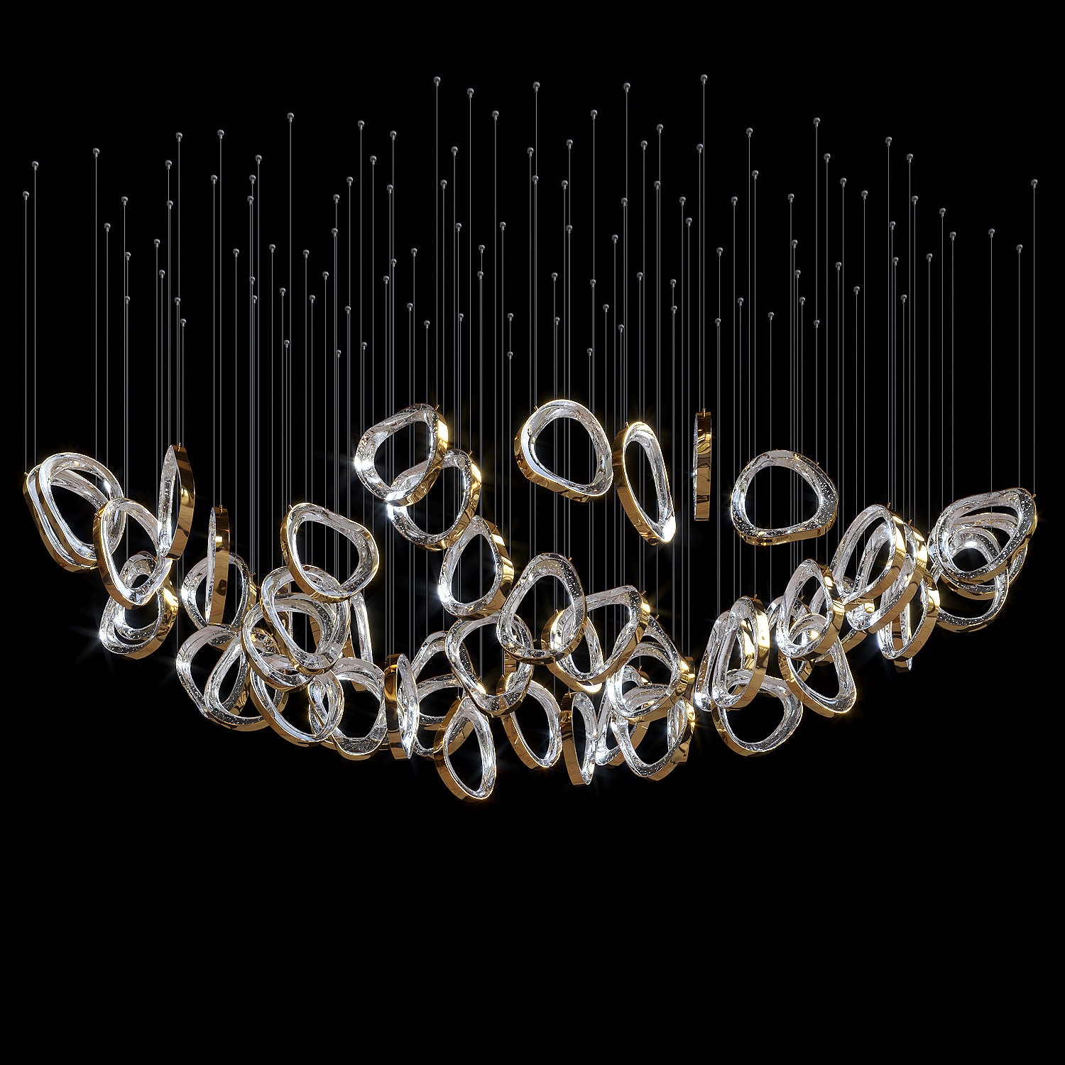 BEAUTIFUL STATEMENT CHANDELIER, Modern Entry Chandelier, Murano Art ...