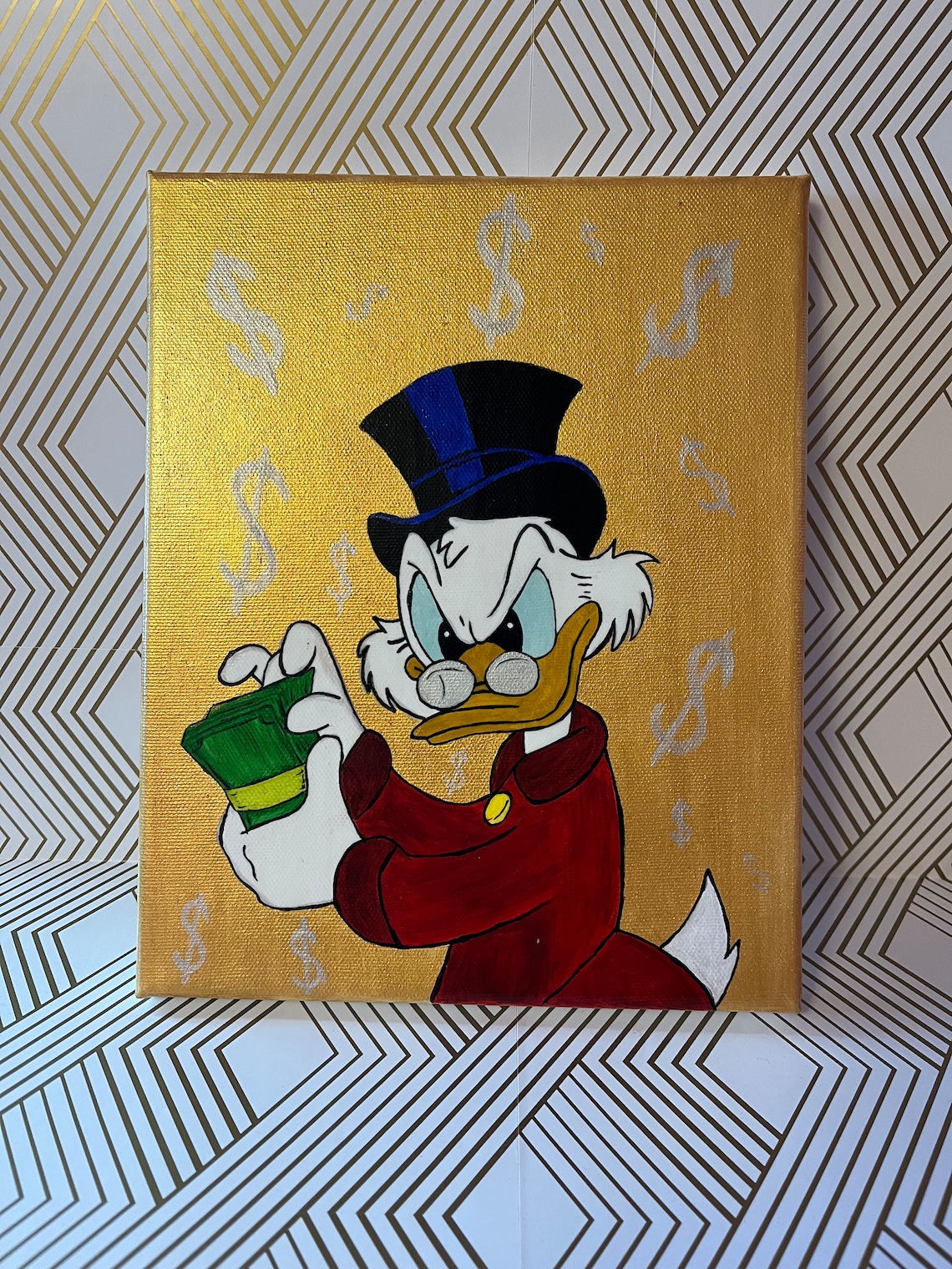 Scrooge Mcduck Money Painting uncle Scrooge - Etsy