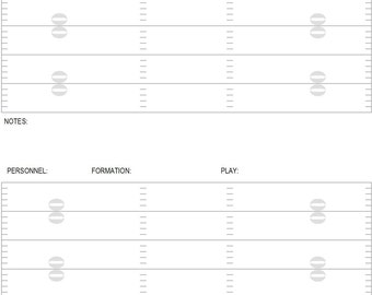 Blank Football Playbook Sheets: Offensive & Defensive Plays (PDF ...