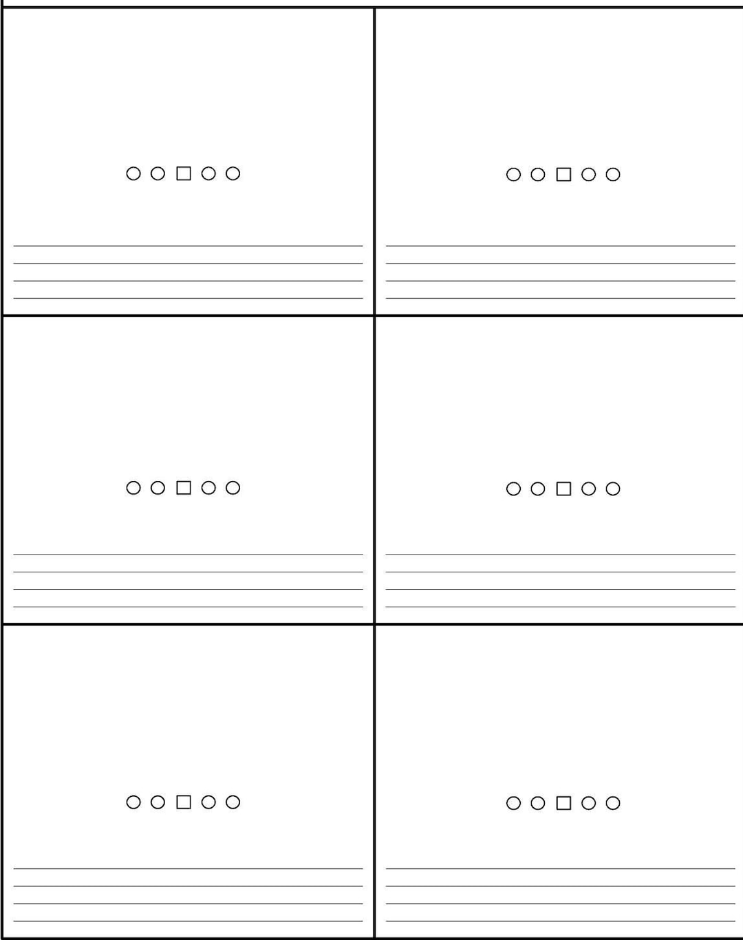 Football Playbook Blank Play Sheets 6 on a Page With Notes Portrait ...