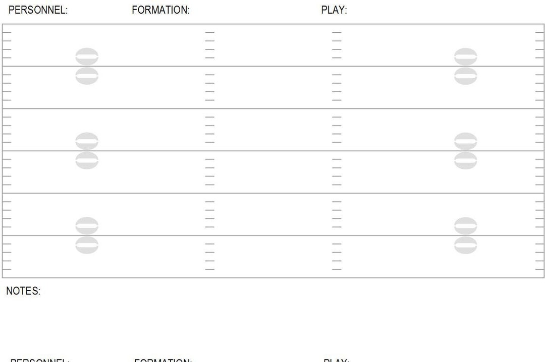 Football Playbook 2 on a Page Play Sheets Blank Sheets PDF Digital ...