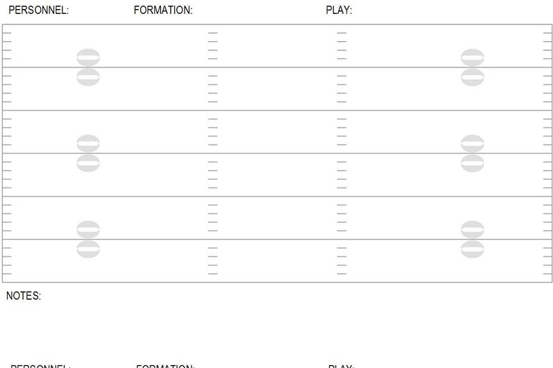 Football Playbook 2 on a Page Play Sheets Blank Sheets PDF Digital ...