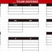 Blank Youth High School Football Depth Chart Offense Defense Special ...