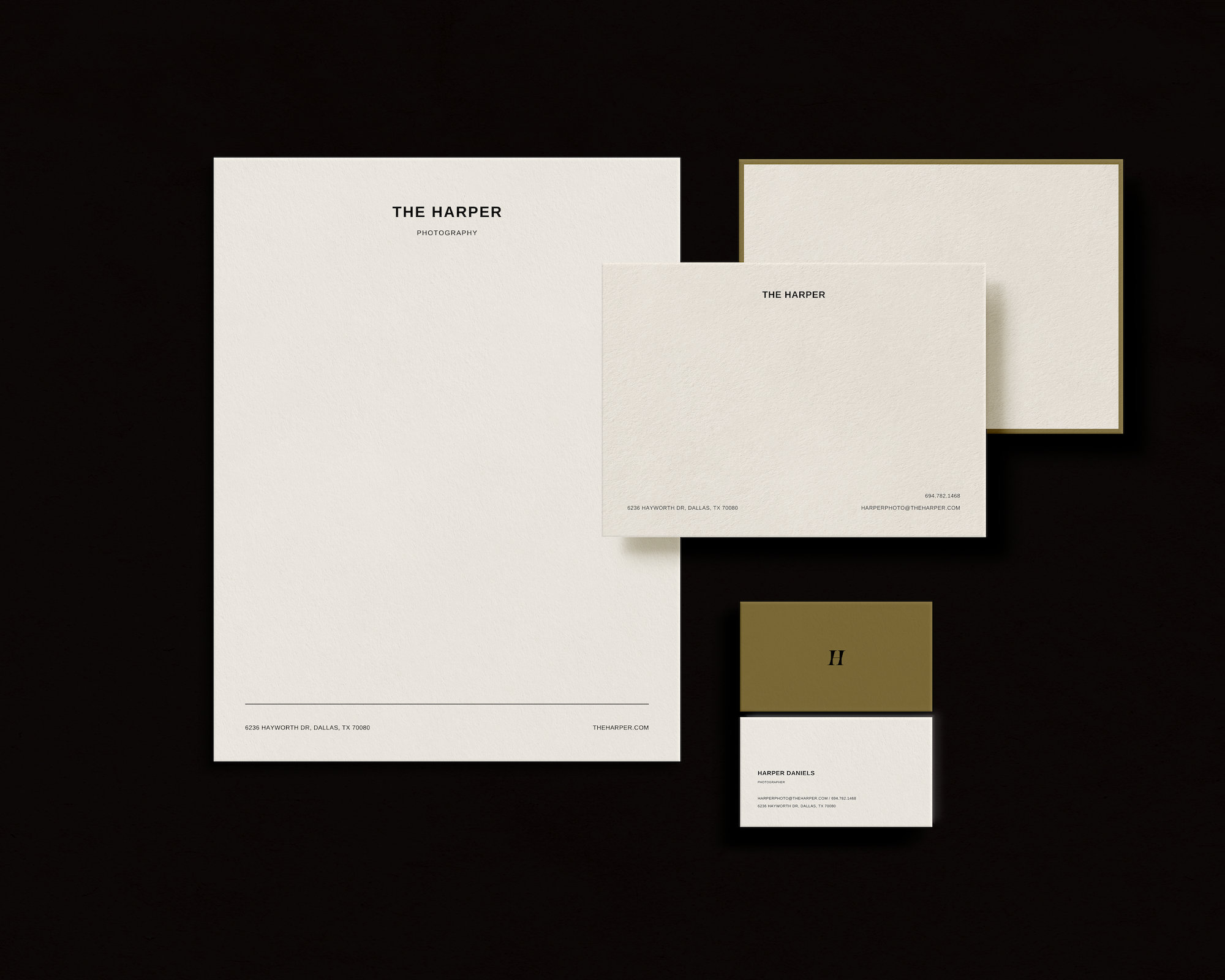 Harper Stationary Bundle, Business Card Template, Notecard Template ...