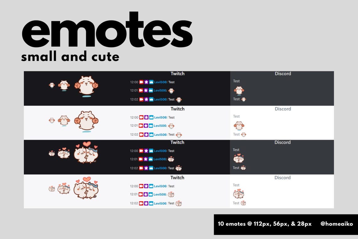 Twitch Emotes | Small & Cute - Etsy