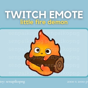 Twitch Emote Little Fire Demon - Etsy