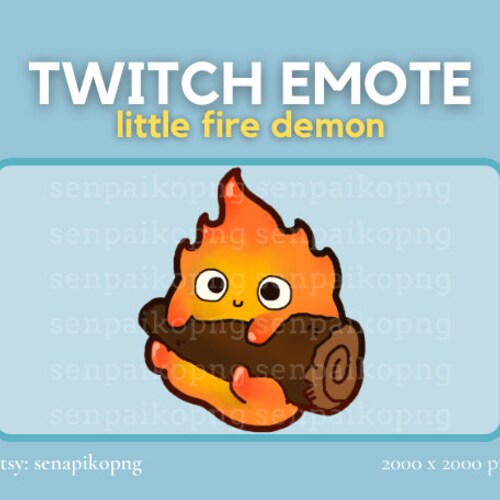 Twitch Emote Little Fire Demon - Etsy
