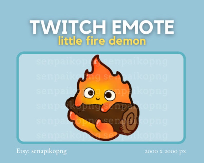 Twitch Emote Little Fire Demon - Etsy