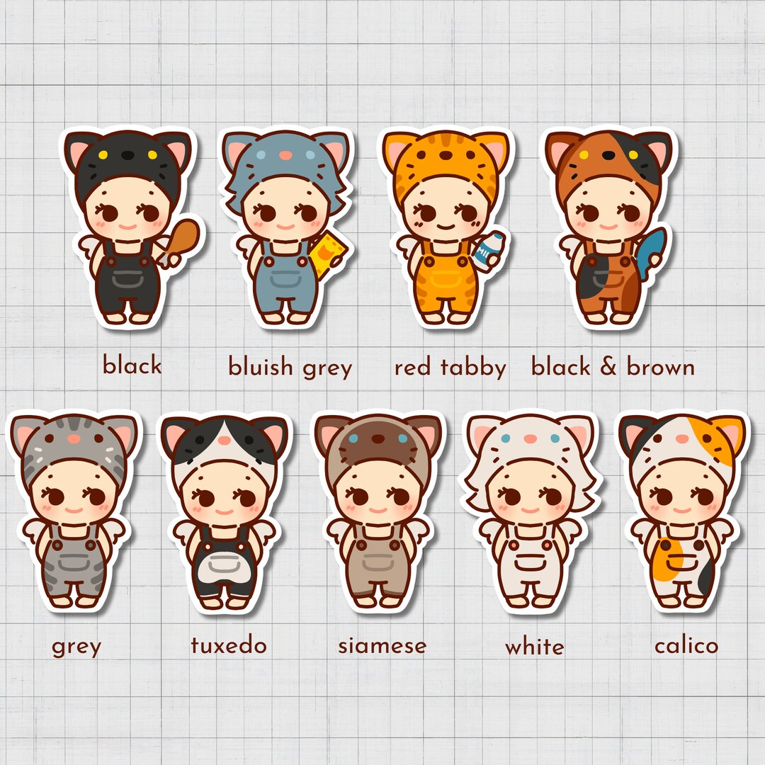 Cat Life Sonny Angels | Handmade Stickers - Etsy