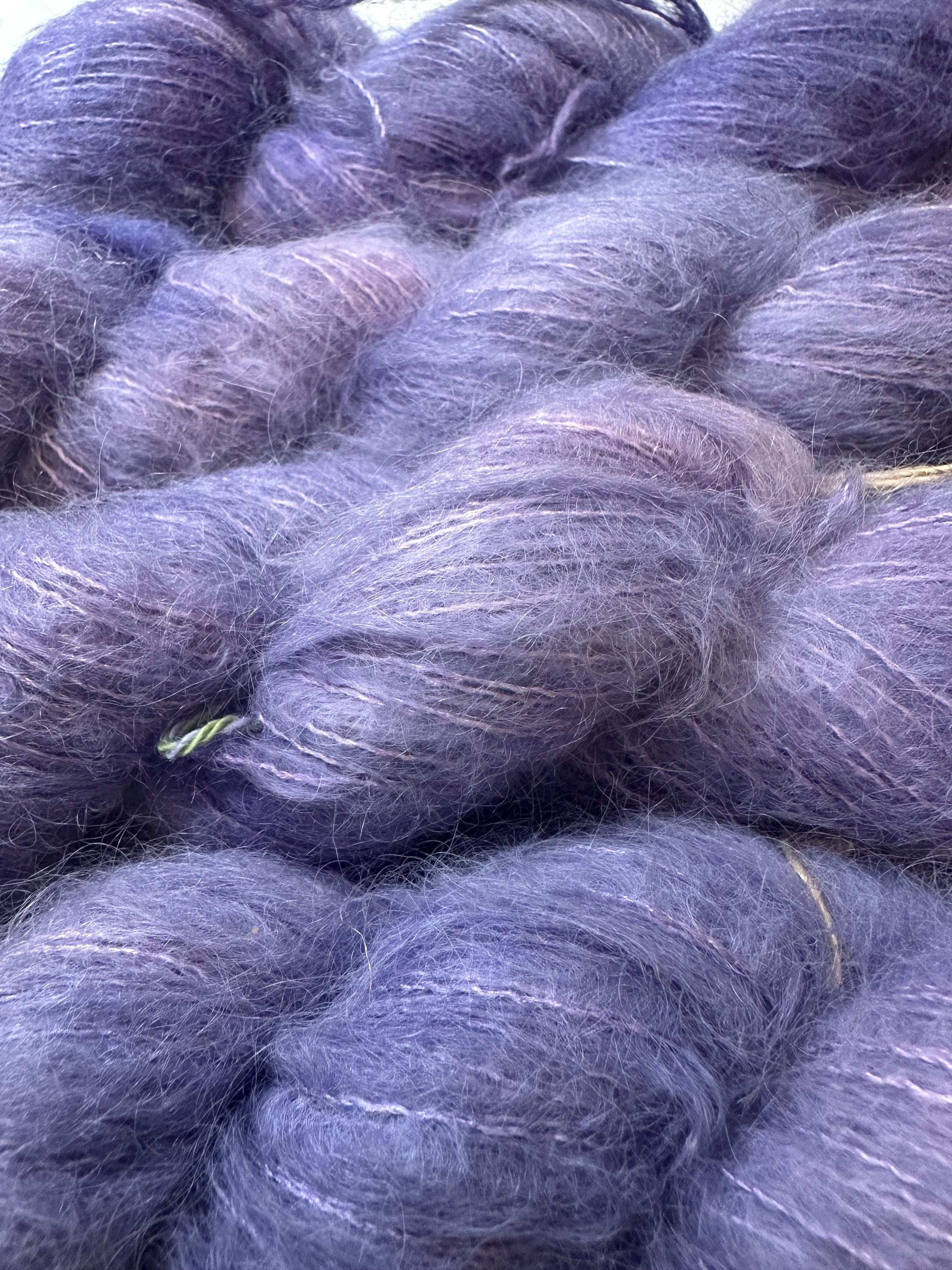 Woolly Warbler Fibers Suri Base in Purple Martin - Etsy