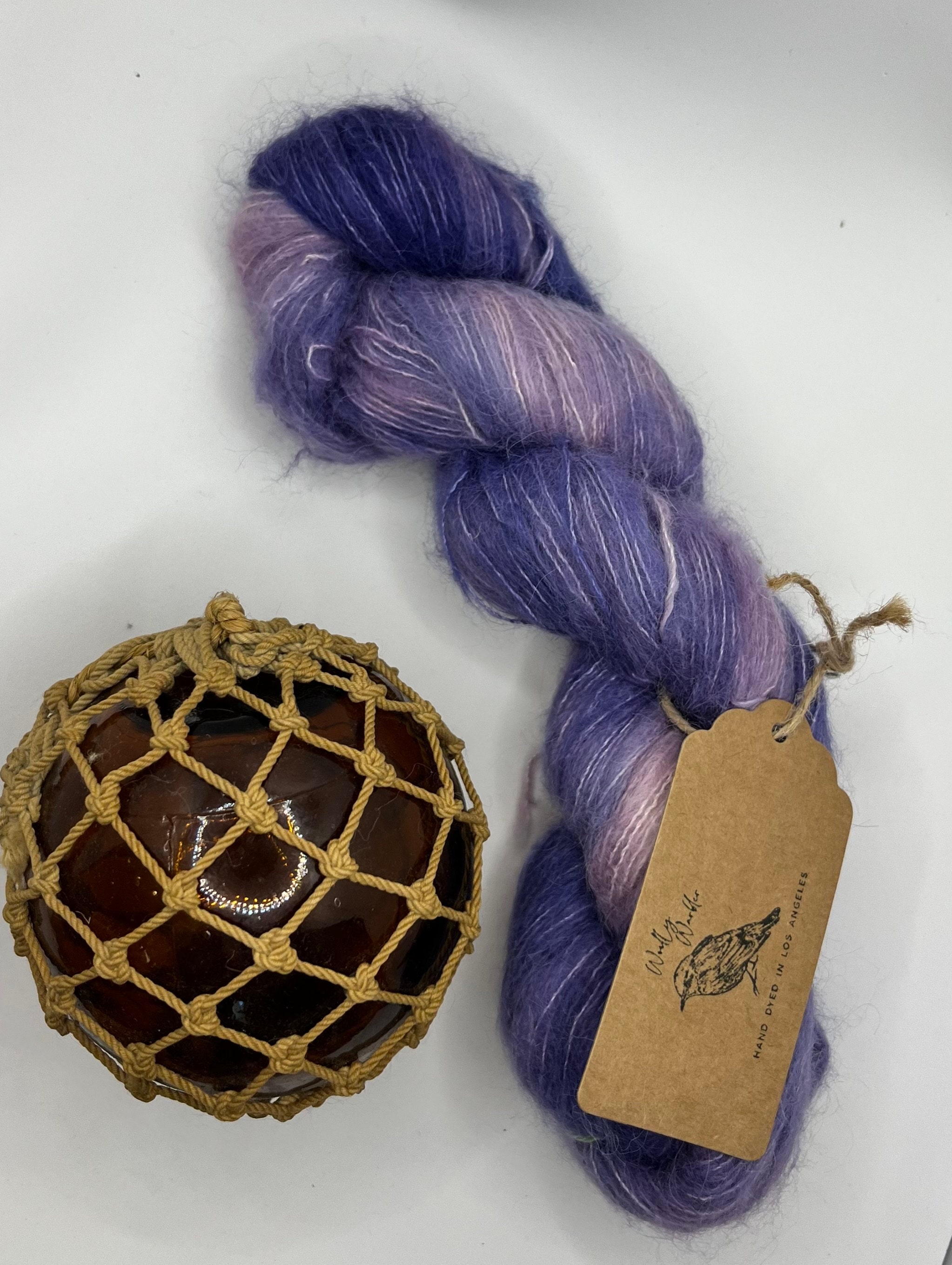 Woolly Warbler Fibers Suri Base in Purple Martin - Etsy