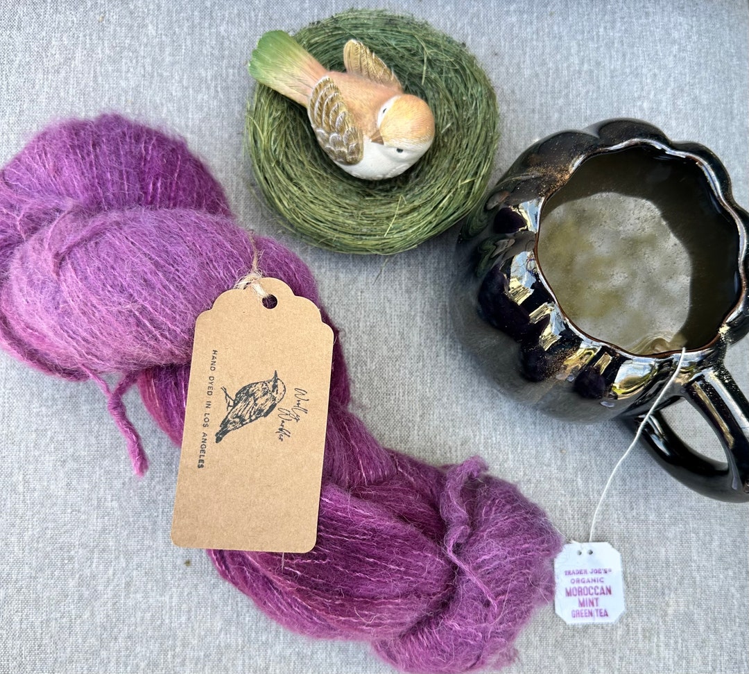 Woolly Warbler Fluff Fingering in the Costa’s Hummingbird Colorway - Etsy