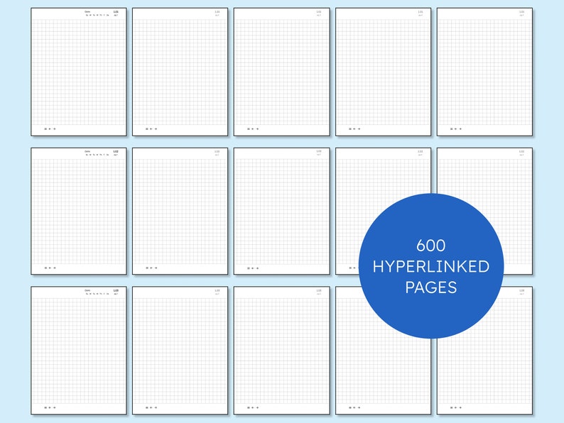 Ultimate Sectioned Notebook. 1/8 Grid Version. 120 Sections, 600 ...