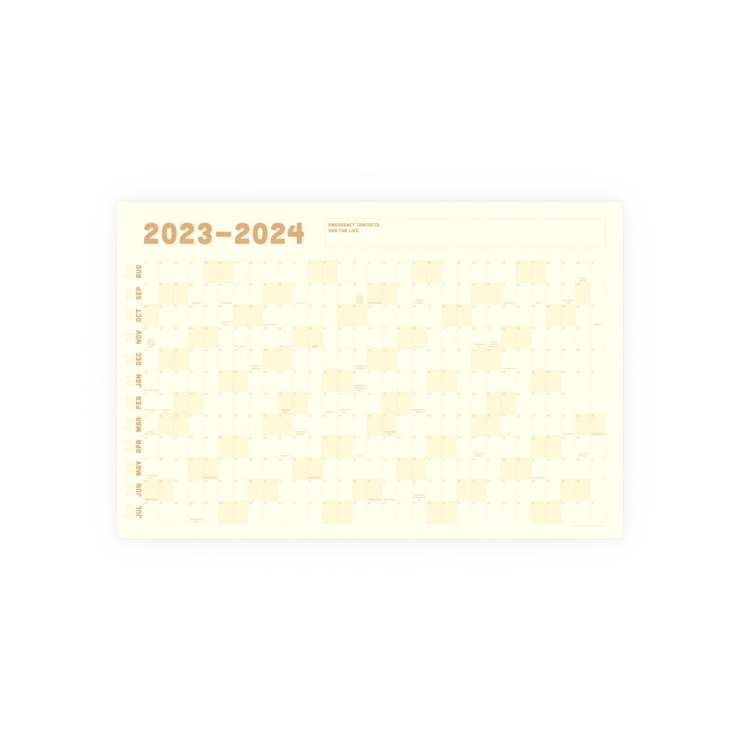 2023-2024 Academic Calendar Sand - Etsy