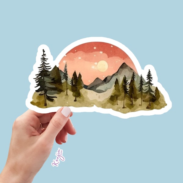 Mountain Sticker - Etsy