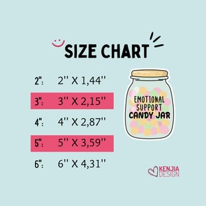 Emotional Support Candy Jar Funny Stickers ,motivational Gifts, Candy ...