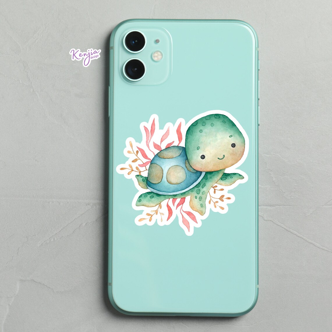 Cute Sea Baby Turtle Stickers and Fridge Magnets for Planner ...