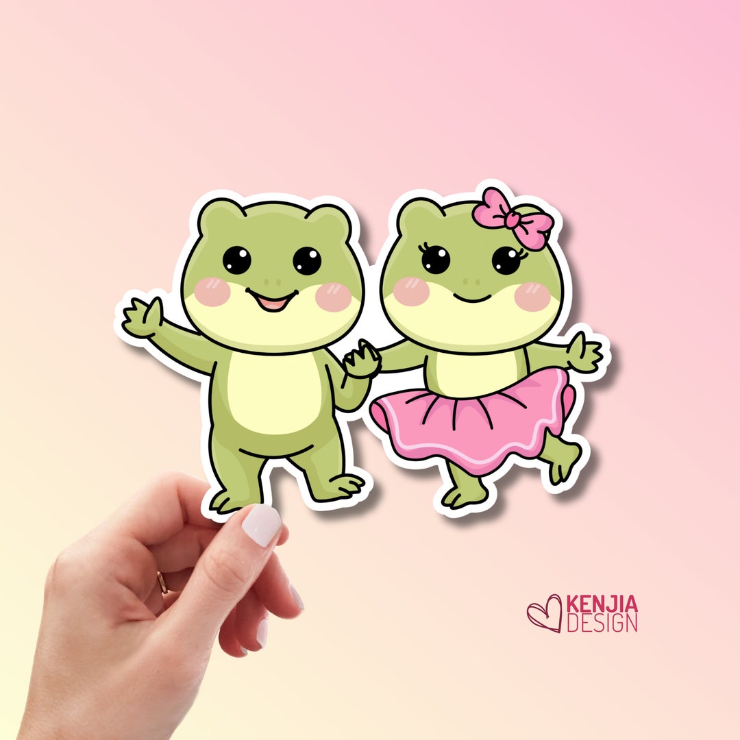 Cute Kawaii Frog Dancing Seance Stickers , Frog Stickers, Funny Animal ...