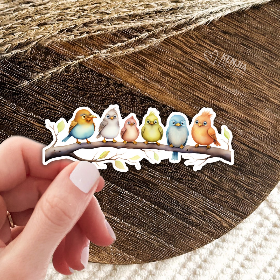 Funny Cute Birds Stickers / Bird Lovers Gifts / Bird Nerd / Bird ...