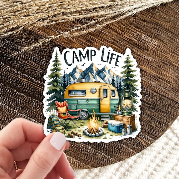 Camping Sticker - Etsy