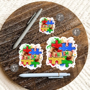 Autism Puzzle Pieces Stickers / Autism Awareness / Mental Health ...