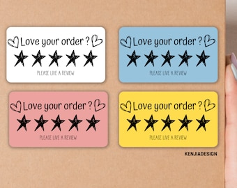 Love Your Order Please Leave A Review Stickers Review Labels for Small ...