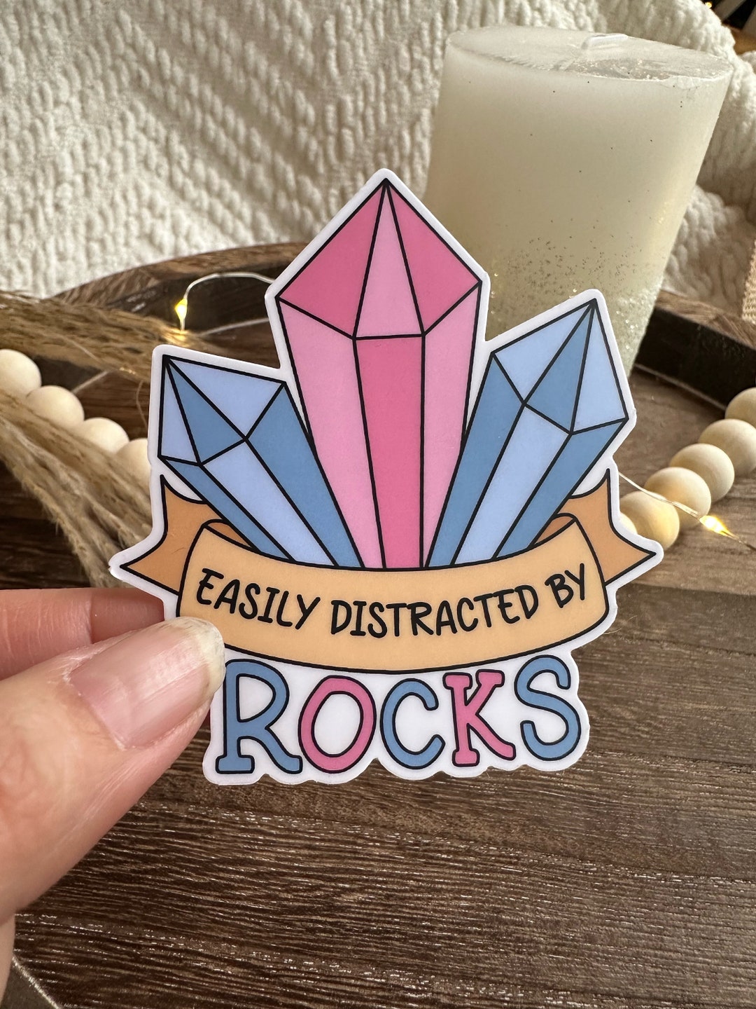 Easily Distrated by Rocks Stickers and Fridge Magnets / I Love Geology ...