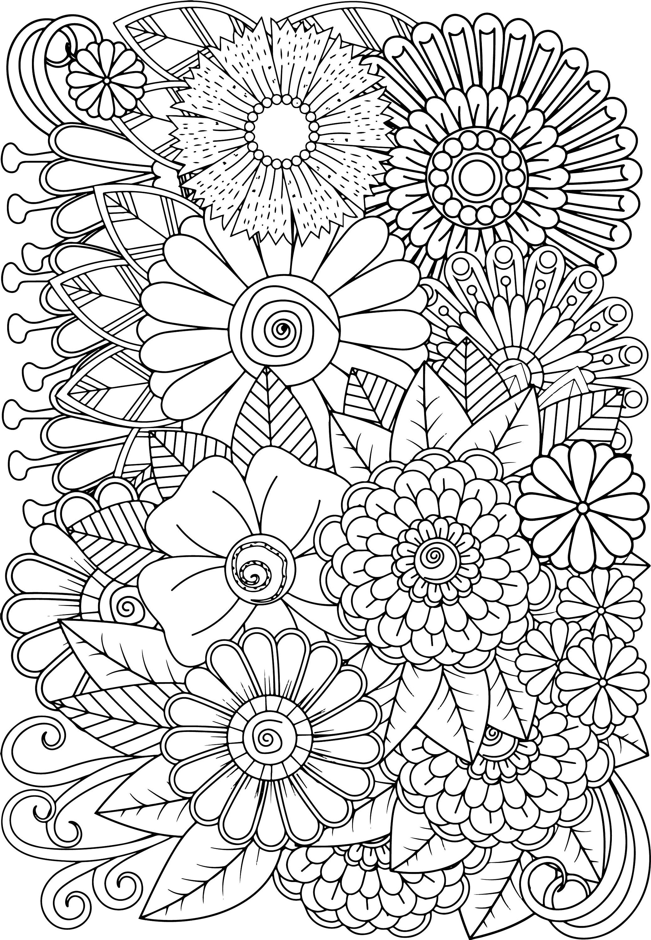 Zen Flower Coloring Pages - Etsy