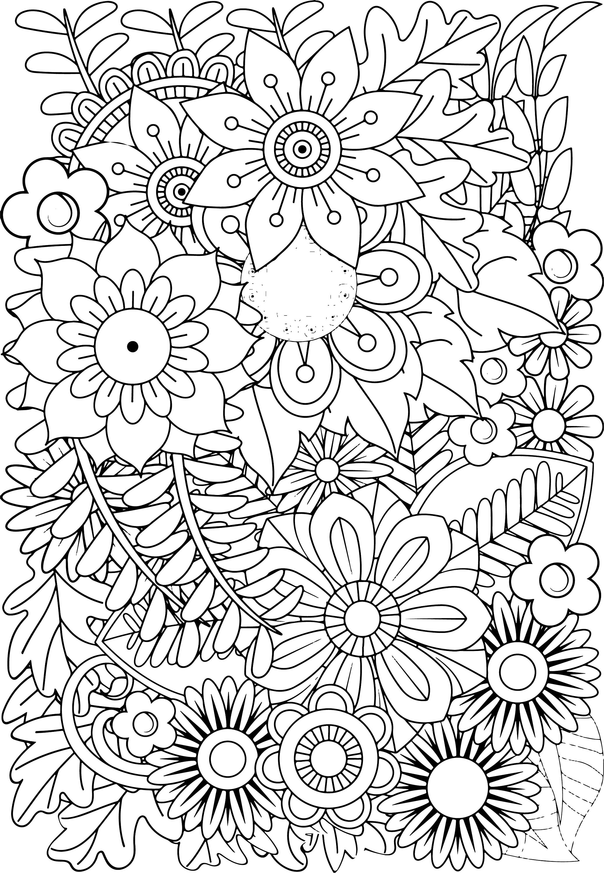 Zen Flower Coloring Pages - Etsy