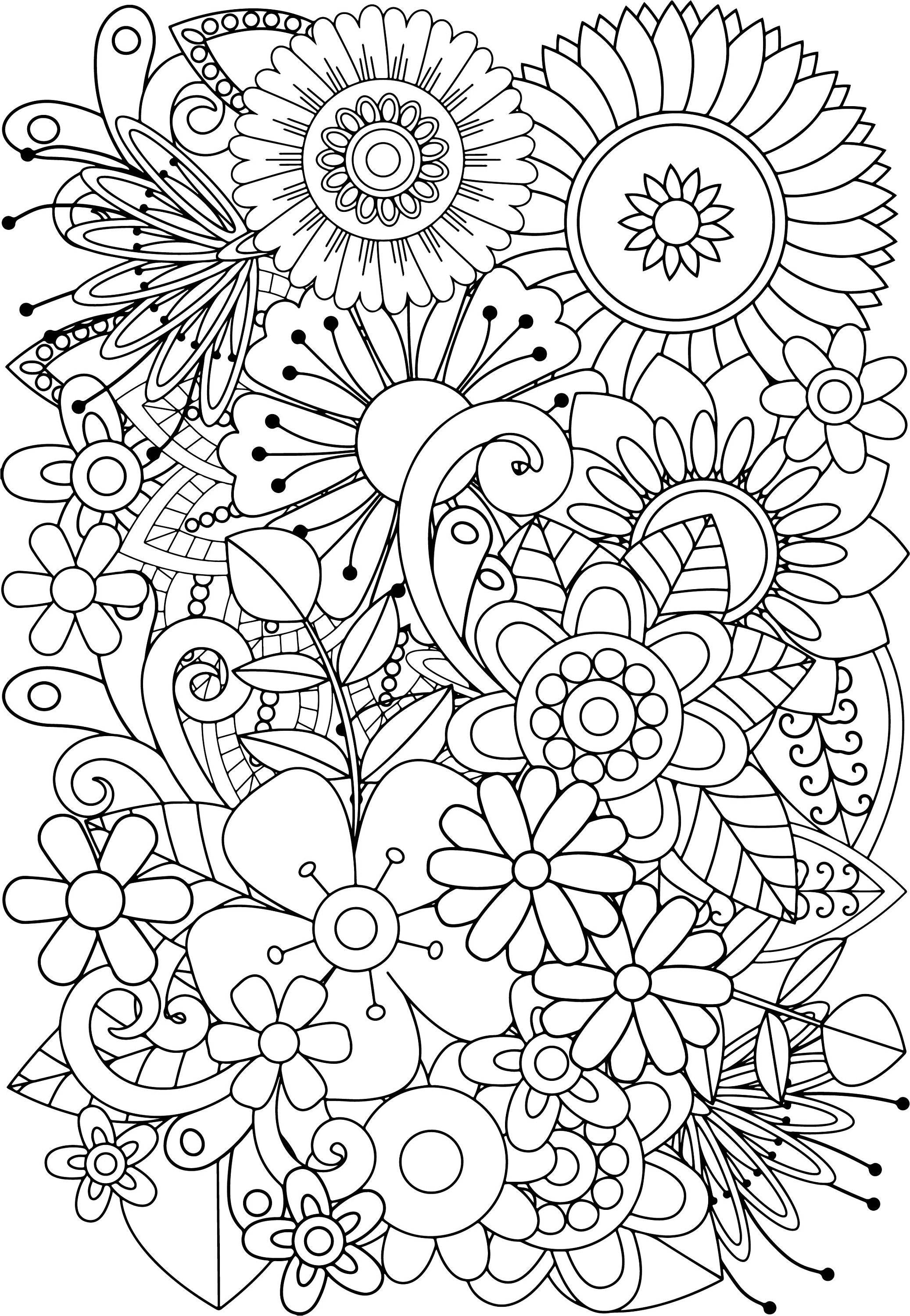 Zen Flower Coloring Pages - Etsy