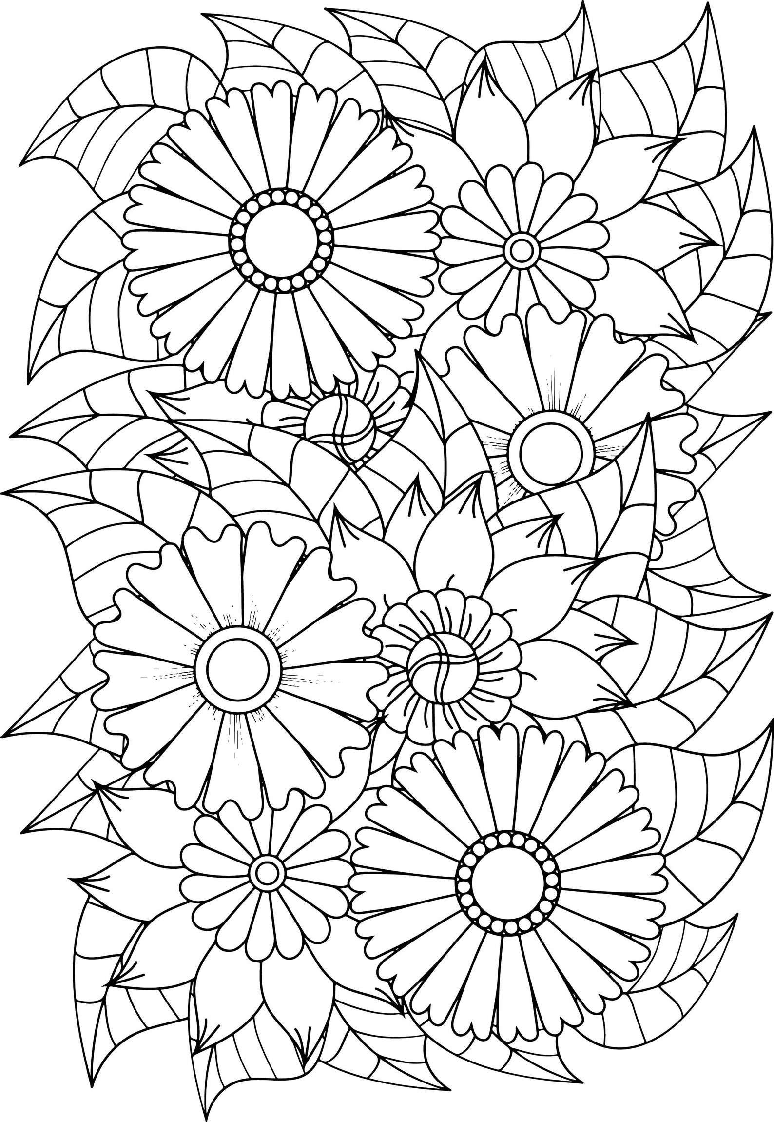 Zen Flower Coloring Pages - Etsy