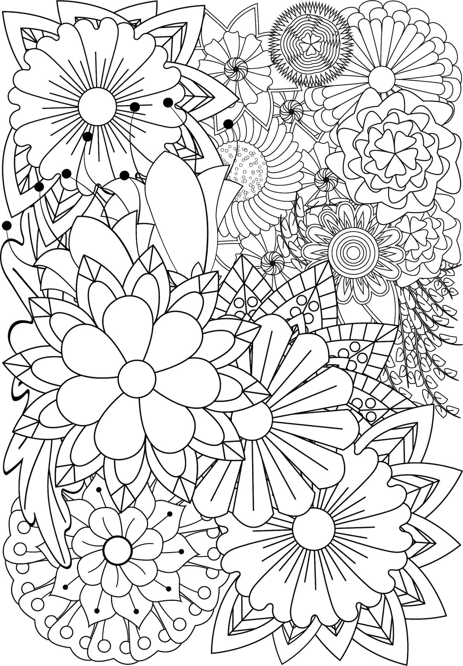 Zen Flower Coloring Pages - Etsy