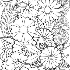 Zen Flower Coloring Pages - Etsy