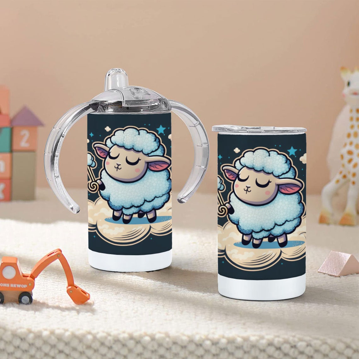 Sheep Print Sippy Cup Graphic Baby Sippy Cup Beautiful - Etsy