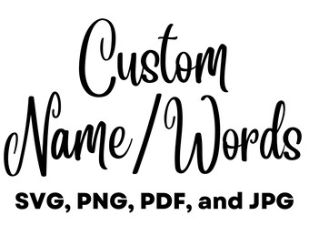 Custom Name Svg | Custom Name Cut File | Custom Name Retro | Custom ...