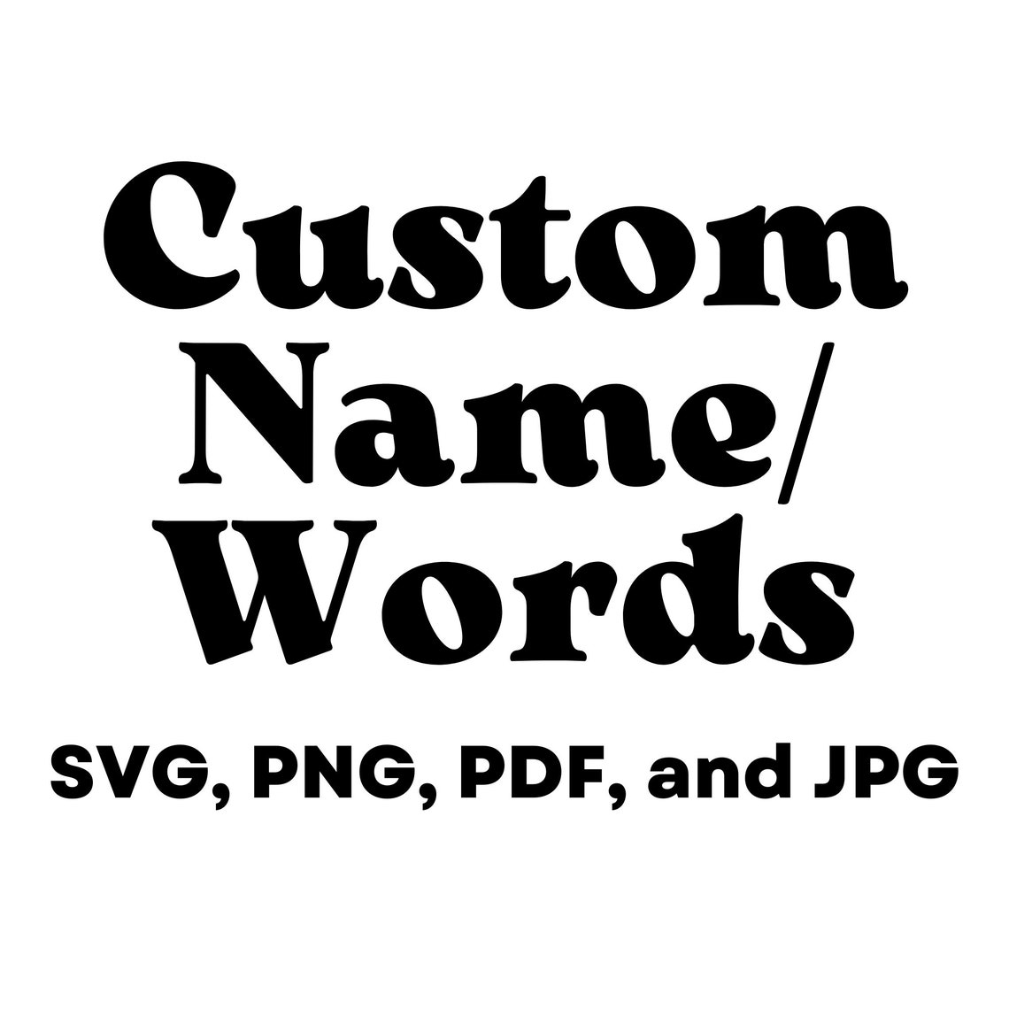 Custom Name Svg | Custom Name Cut File | Custom Name Retro | Custom ...