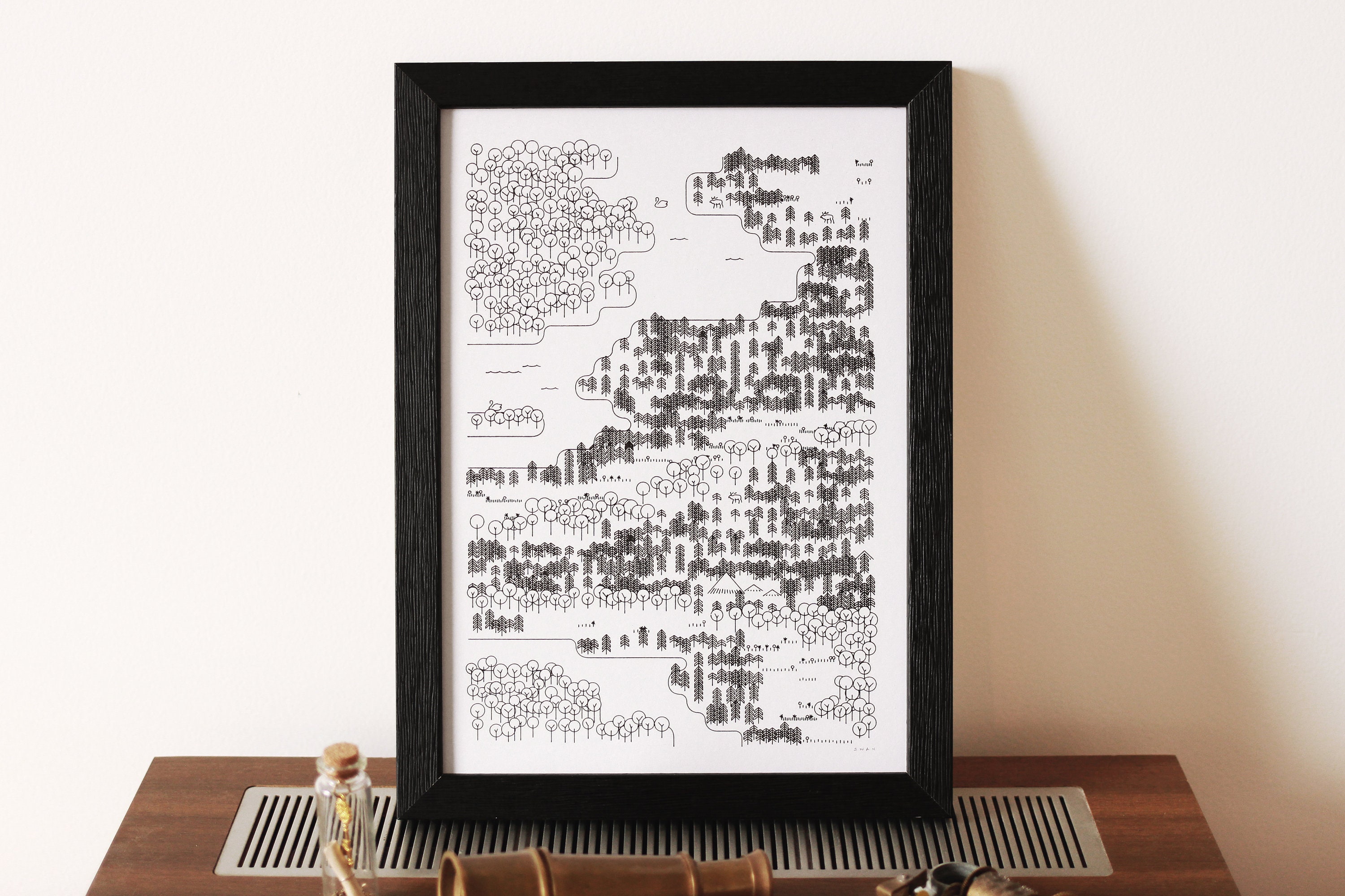 Biomes A4 Poster, Unframed Plotter Art - Etsy