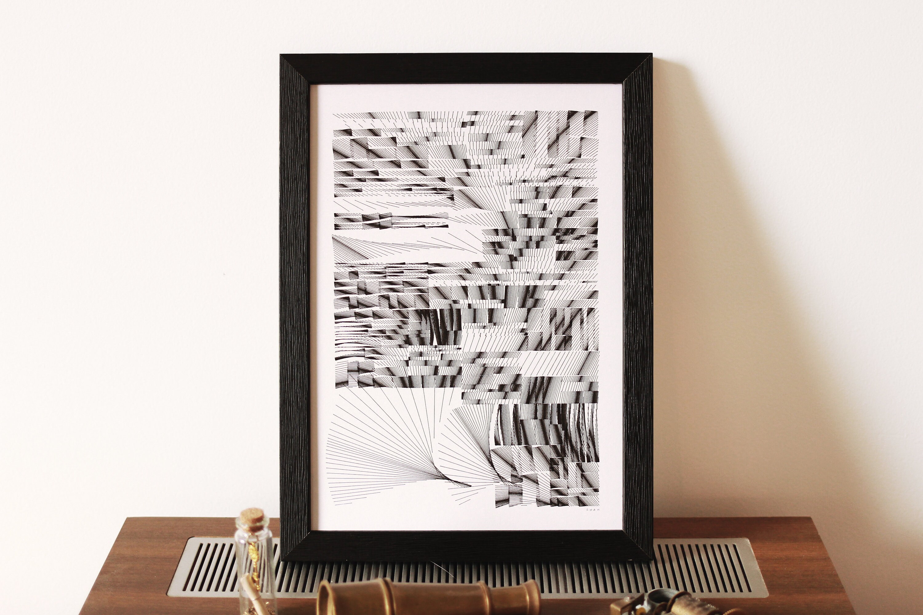 Harps V2 A4 Poster, Unframed Plotter Art - Etsy